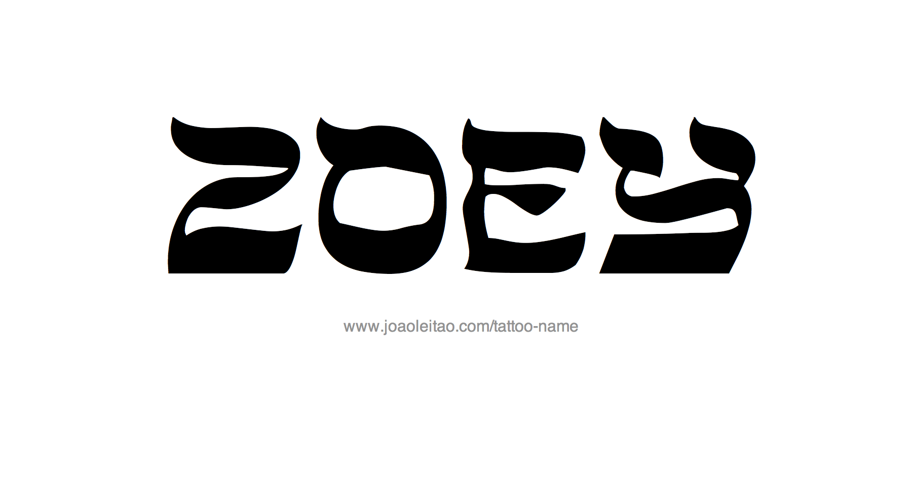 Zoey Name Tattoo Designs